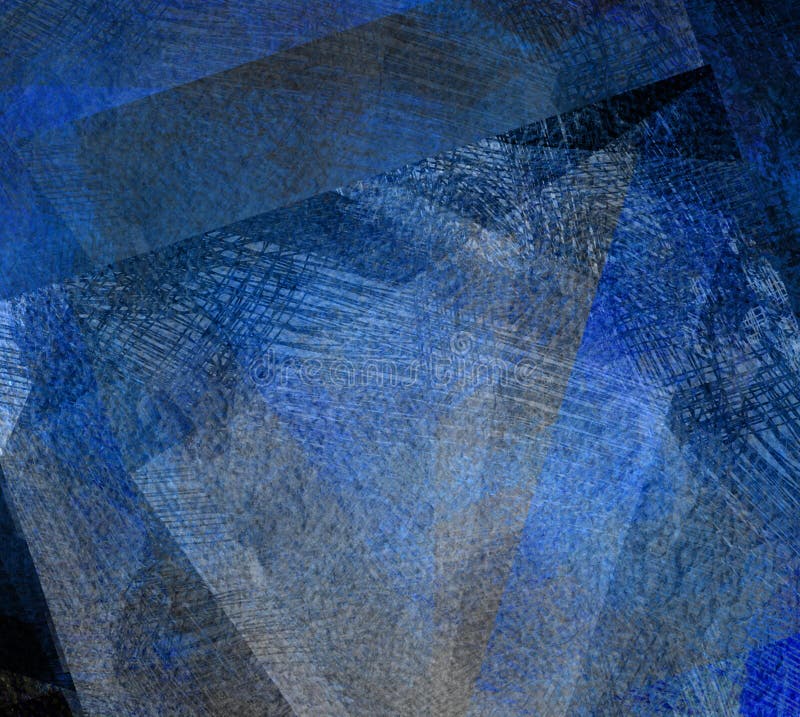Abstract Blue Black Background with Textured Transparent Squares in ...