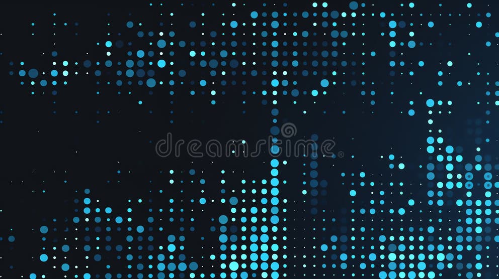 Abstract Blue and Black Circle Pattern Background Digital Design Stock ...