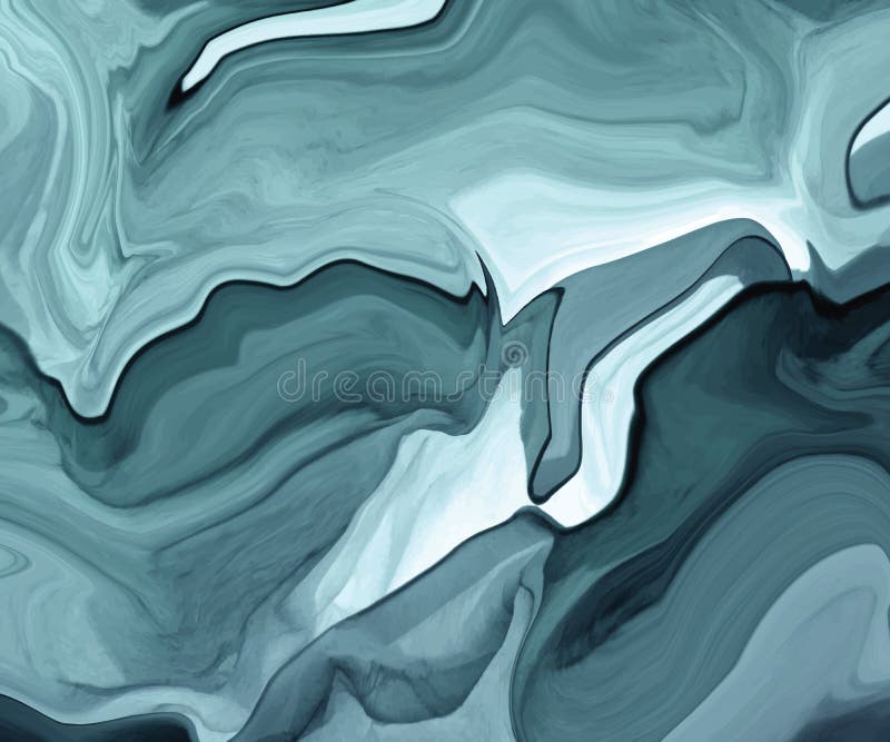 Abstract Blue with Black Liquid Ink Texture. Stock Vector ...