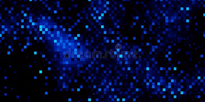 Abstract Blue and Black Pixelated Background Stock Illustration ...
