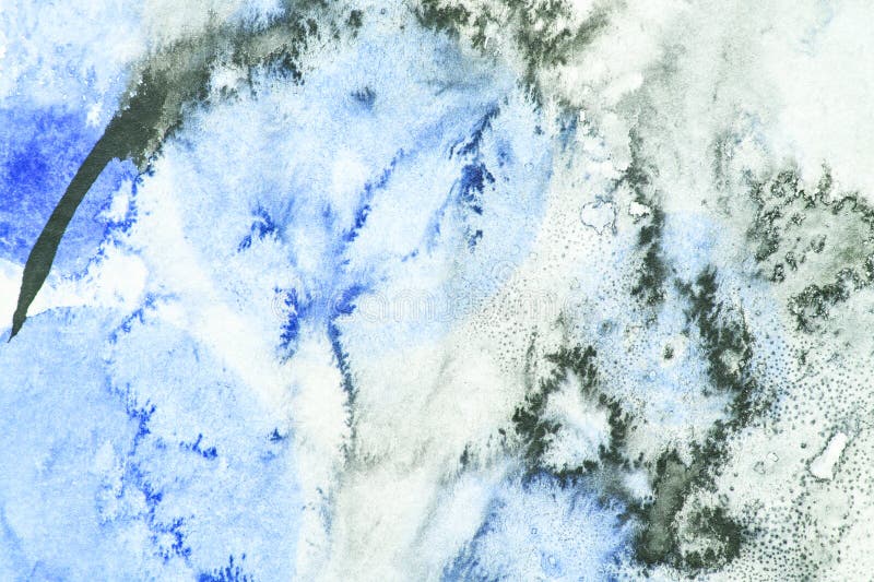 Abstract Blue and Black Watercolor Pattern with Textured Cloudy Effects ...