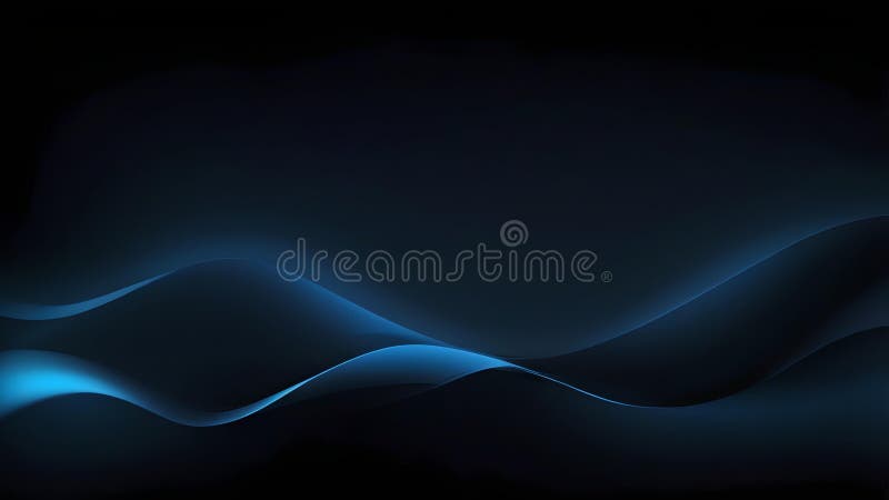Abstract Blue Black Wave Background Stock Illustration - Illustration ...