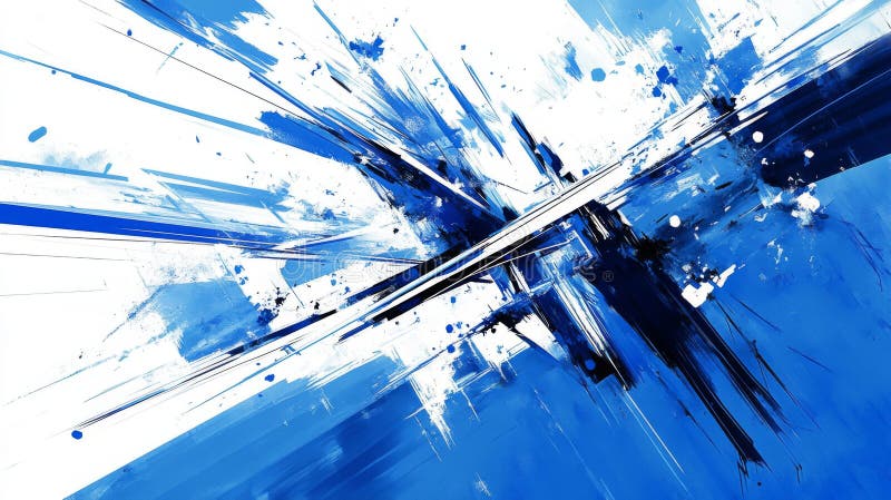 Abstract Blue Black White Paint Splash Background Stock Illustration ...