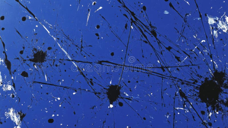 Abstract Blue Black White Paint Splatter Texture Stock Illustration ...