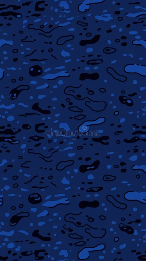 Abstract Blue Blob Pattern Design Stock Illustration - Illustration of ...