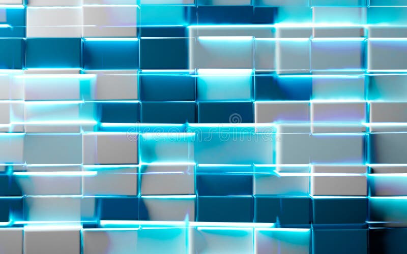 Abstract Blue Blocks or Cubes Background Stock Illustration ...
