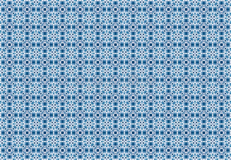 Abstract Blue Blocks Pattern Wallpaper Stock Illustration ...