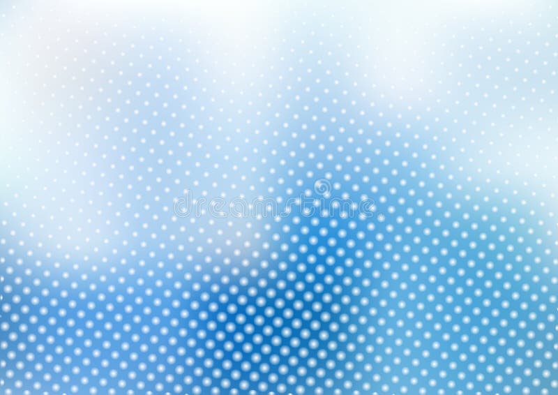 Abstract Blue Blurred Background with Dots Pattern Halftone Style Stock ...