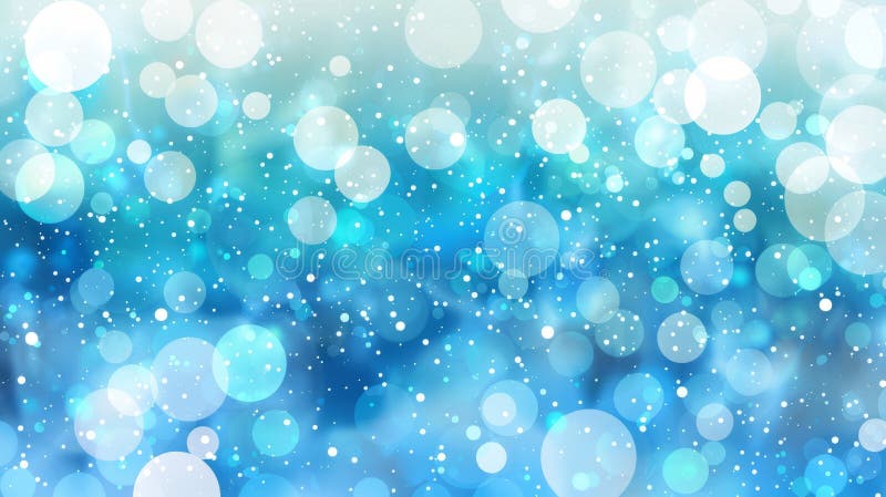 Abstract Blue Bokeh Background - Festive Holiday Lights and Sparkling ...