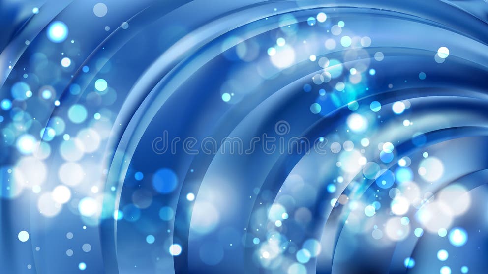 Abstract Blue Bokeh Defocused Lights Background Vector Stock Vector ...