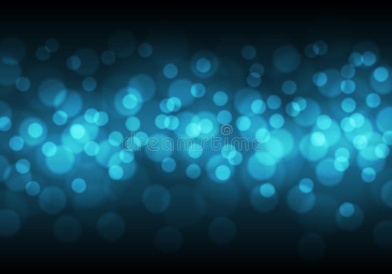 Abstract Blue Bokeh Light on Black Night Background Vector Stock Vector ...