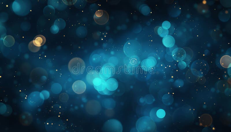 Abstract Blue Bokeh Lights in Defocused Blurred Background for Stunning ...