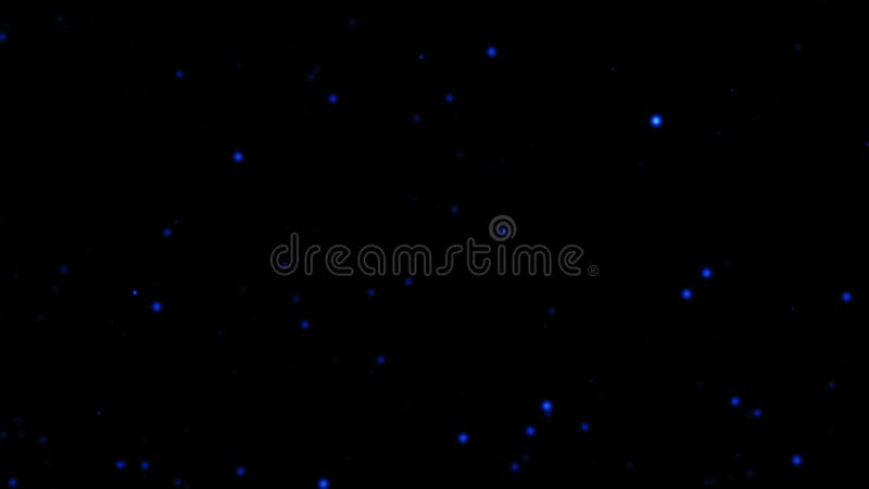 Abstract Blue Bokeh Particles Flow on Black Background Stock Footage ...