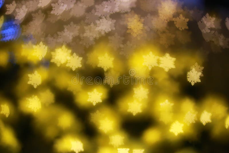 Abstract Blue Bokeh Snowflake Stock Photo - Image of defocus ...