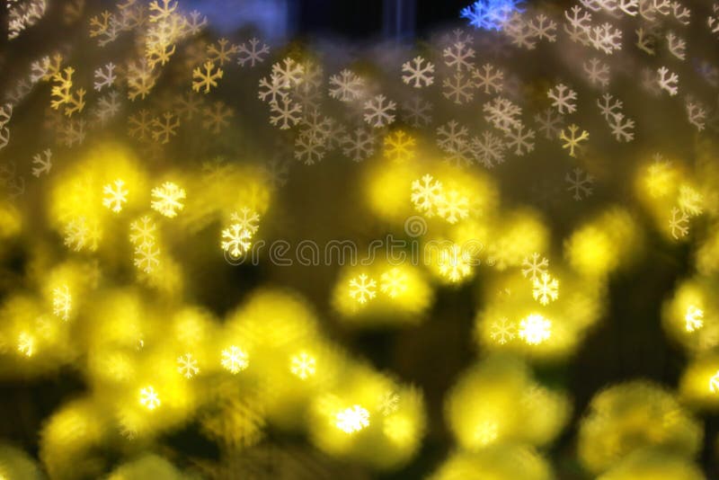 Abstract Blue Bokeh Snowflake Stock Photo - Image of abstract, blur ...