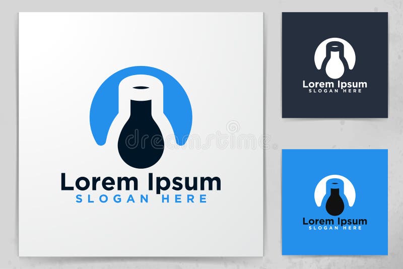 Abstract Blue Bottle Logo Designs, Vector Illustration Stock Vector ...