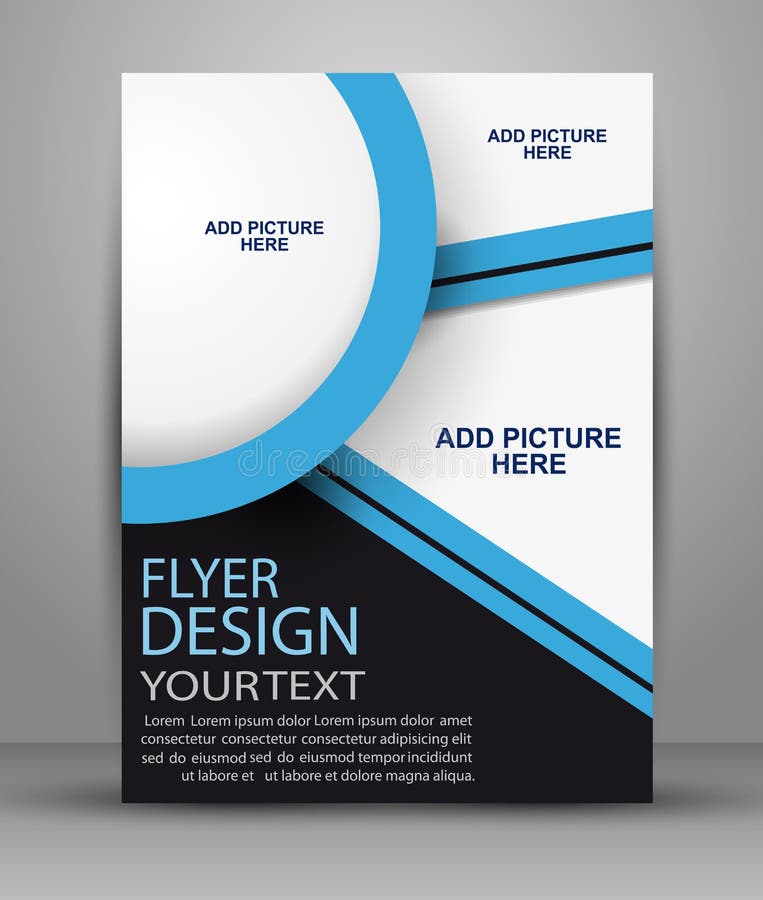 Abstract Blue Brochure Flyer Design Template Vector Stock Vector ...