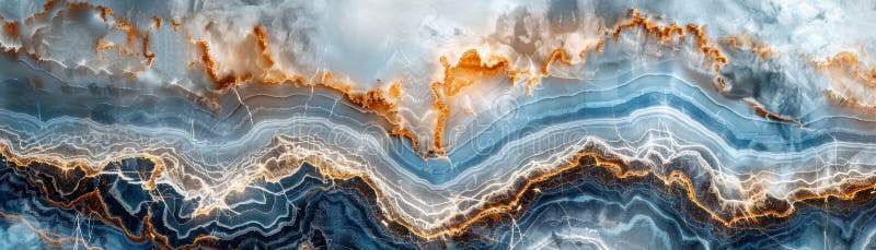 Abstract Blue and Brown Marble Texture Background Stock Illustration ...