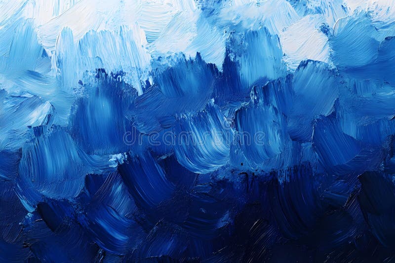 Abstract Blue Brush Strokes - Expressionist Art Design for Modern ...