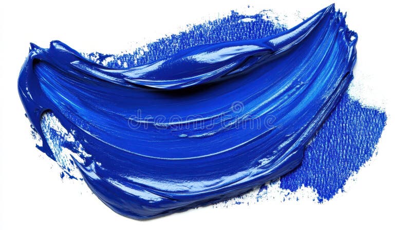 Abstract Blue Brushstroke Texture Against a Clean White Surface ...