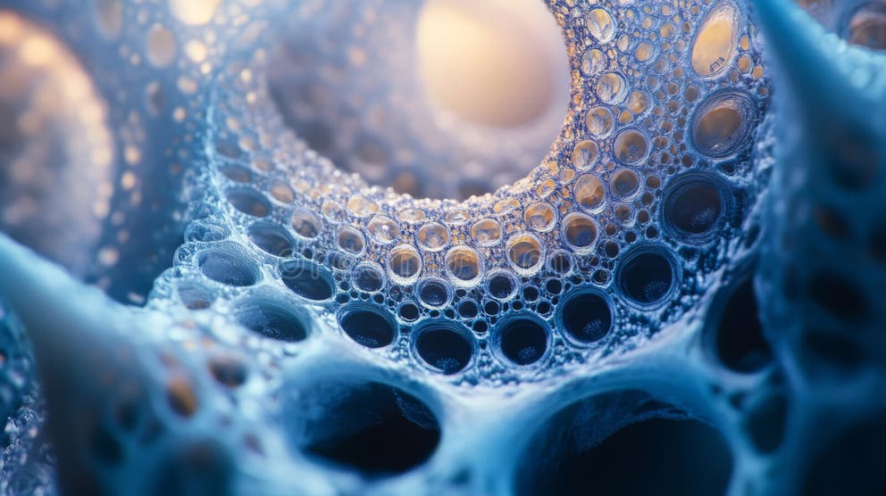 Abstract Blue Bubble Texture Macro Photography Stock Illustration ...