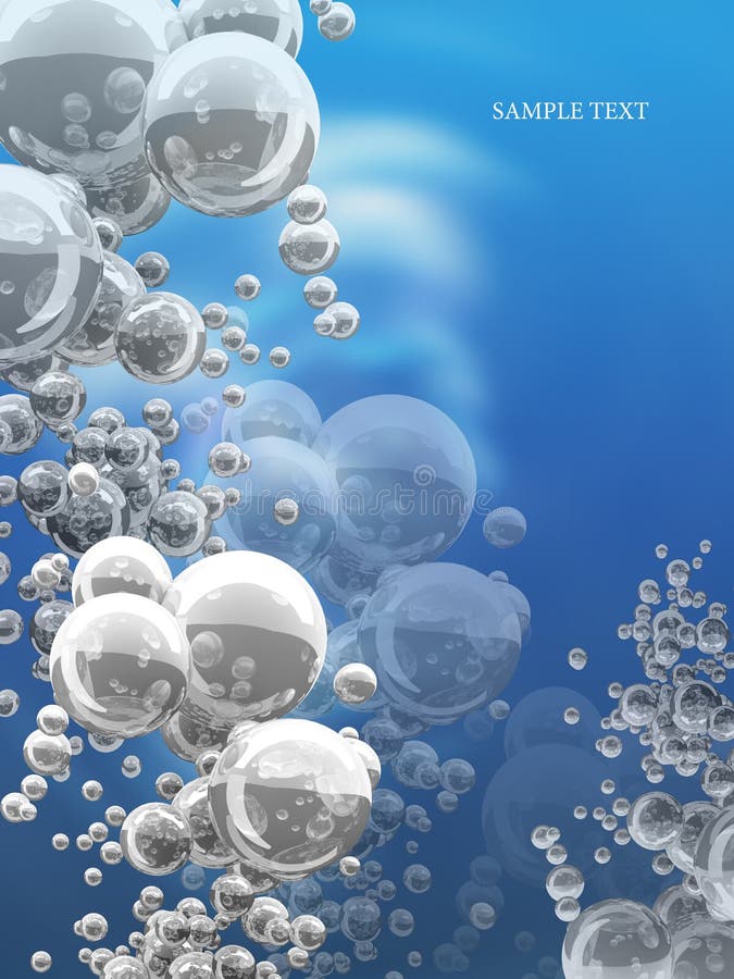 Abstract Blue Bubbles Background Stock Illustration - Illustration of ...