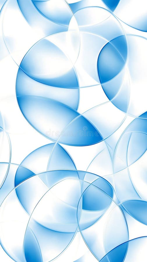 Abstract Blue Bubbles Create a Soothing Pattern on a White Background ...