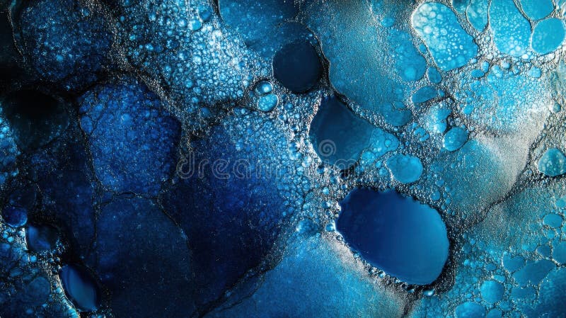 Abstract Blue Bubbles and Shapes Create a Visually Striking Texture ...