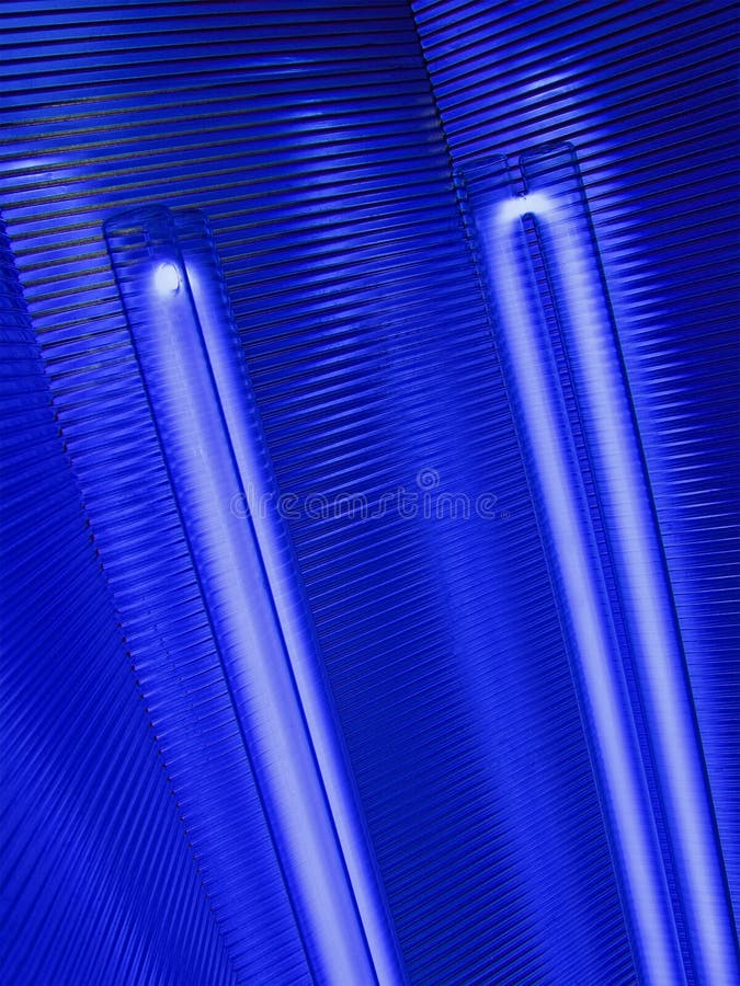 Blue Bulb Lamp Closeup, Led Power Illumination, Modern Panel Interior ...