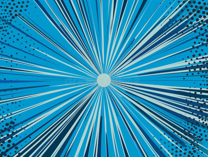 Abstract Blue Burst with Radial Lines Stock Image - Image of abstract ...