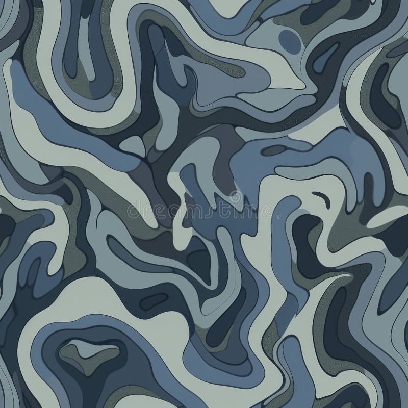 Abstract Blue Camouflage Pattern Design for Versatile Backgrounds Stock ...