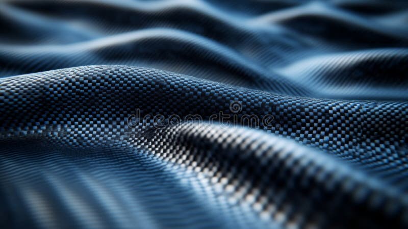 Abstract Blue Carbon Fiber Textile Texture Waves Stock Illustration ...