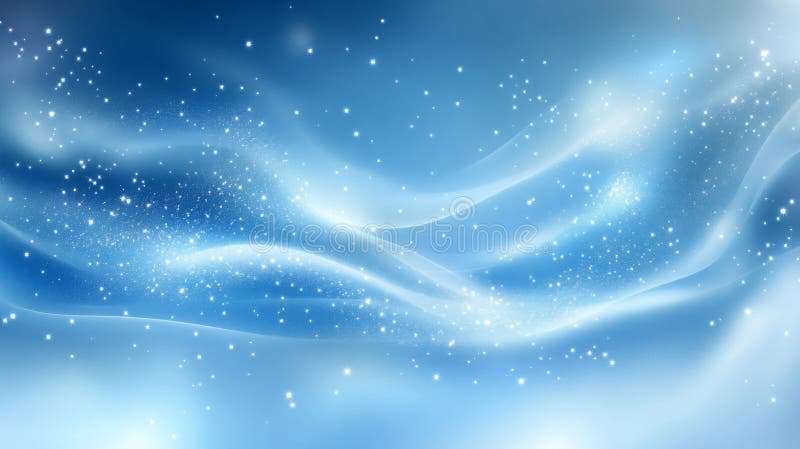 Abstract Blue Celestial Wave Background with Stars Stock Illustration - Illustration of stars ...