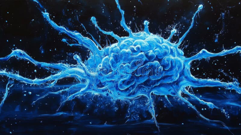 Abstract Blue Cell Microscopic Biology Science Stock Illustration ...