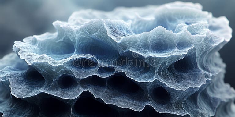 Abstract Blue Cellular Structure Digital Art Background 3D Mesh Image ...