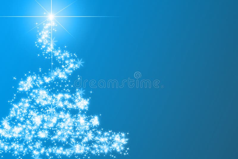 Abstract Blue Christmas Tree Stock Illustration - Illustration of tree ...
