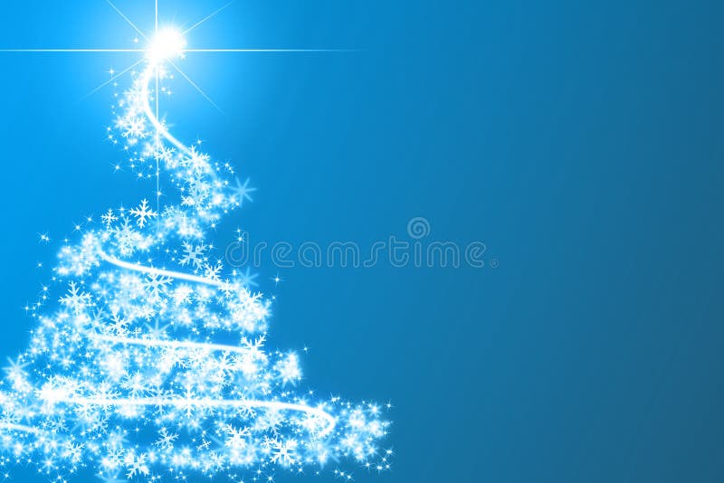Abstract Blue Christmas Tree Stock Illustration - Illustration of shine ...