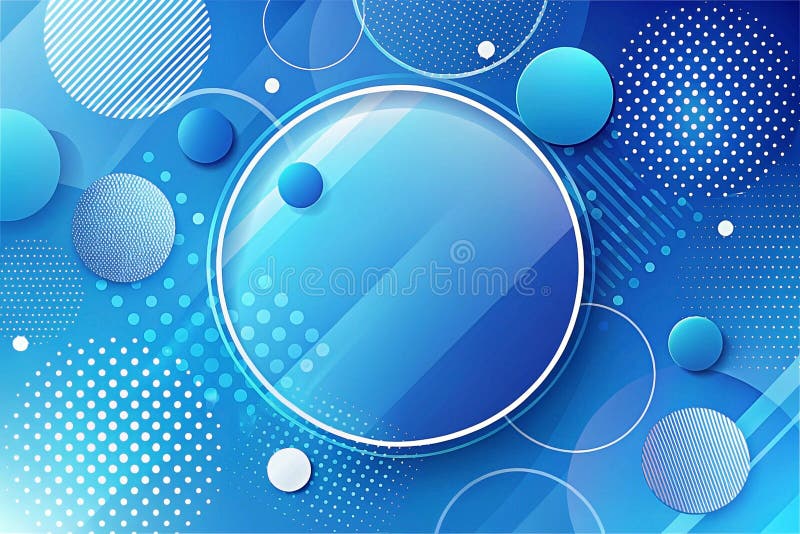 Abstract Blue Circle Background Design Template Stock Photo - Image of ...