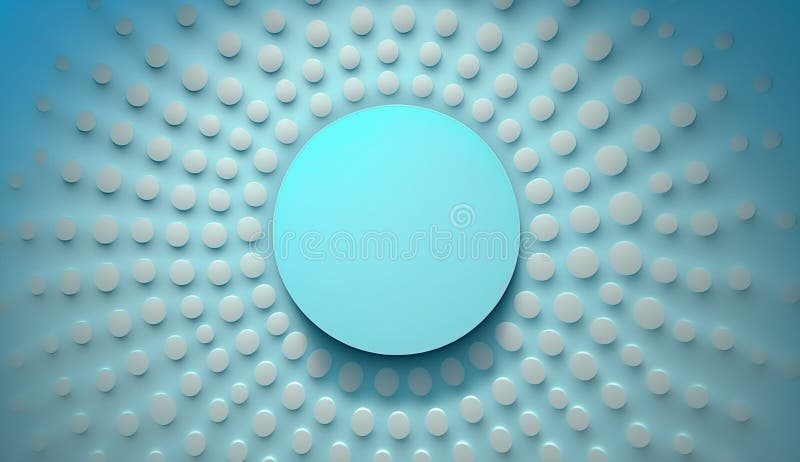Abstract Blue Circle Design: a Modern Background of Radiating Dots and ...