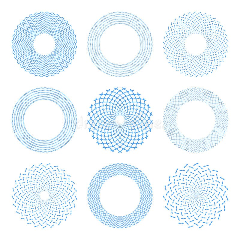 Abstract Blue Circle Icons. Elements for Design Stock Vector ...