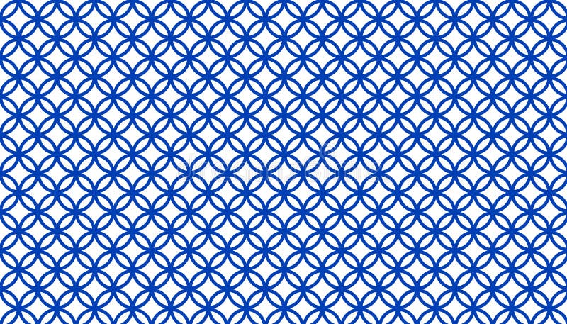 Abstract Blue Circle Line Pattern Background. Japanese Style Concept ...