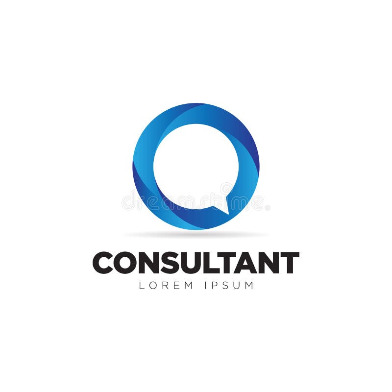 Abstract Blue Circle Logo Template Stock Illustration - Illustration of ...