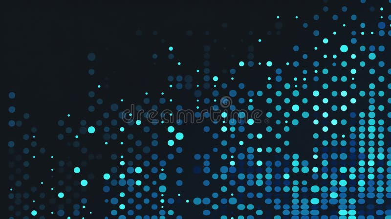 Abstract Blue Circle Pattern on a Black Background Digital Art Modern Design Stock Image - Image ...