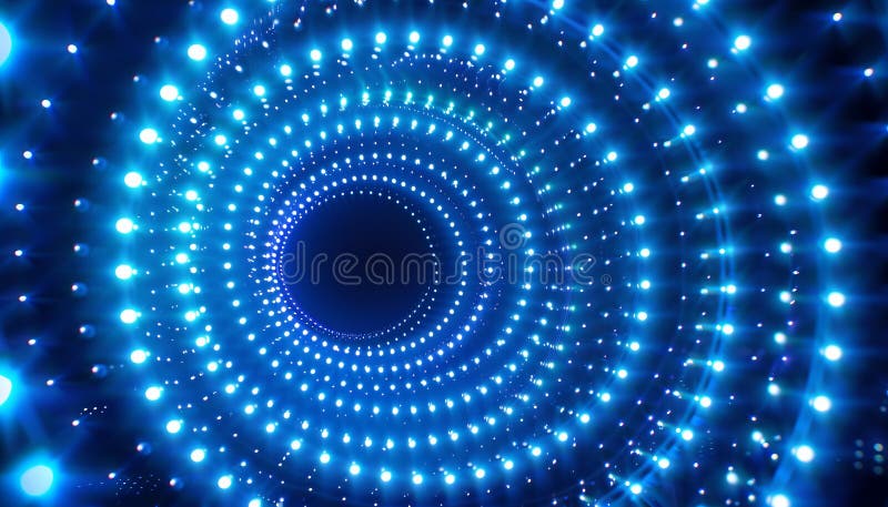 Abstract Blue Circle Pattern Illuminated by Vibrant Nightclub Lighting ...
