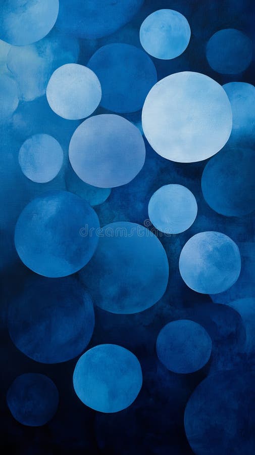 Abstract Blue Circle Pattern - Modern Geometric Art Stock Illustration ...