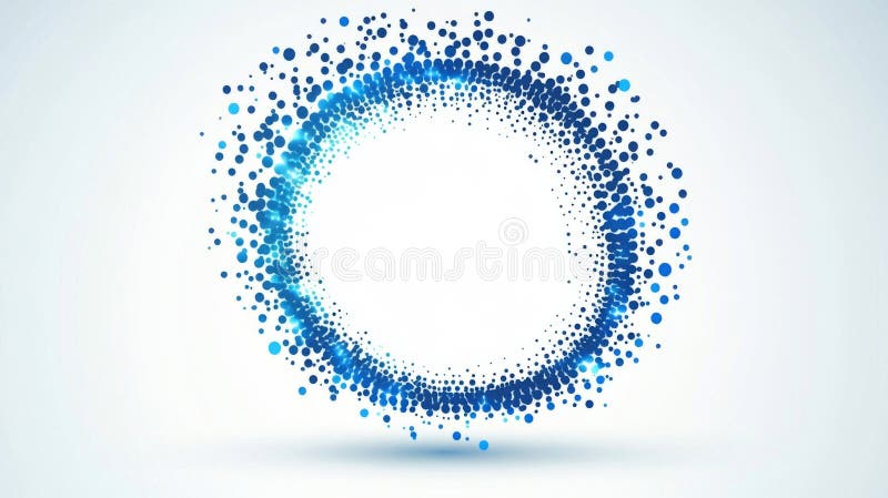 Abstract Blue Circle Pixel Background Design Stock Illustrations ...