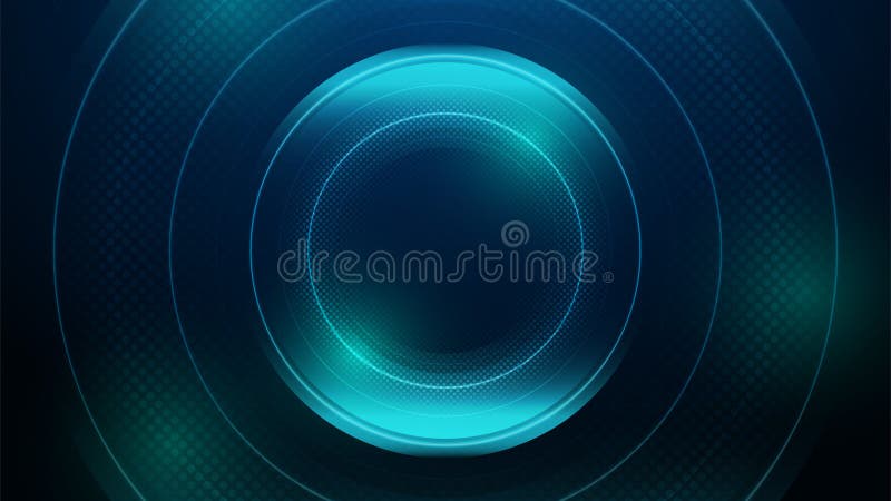 Abstract Blue Circle Technology Background. Vector Illustration for ...