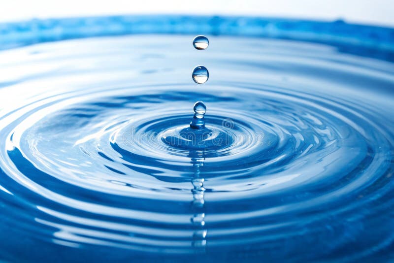 Abstract Blue Circle Water Drop Ripple. Liquid Texture Background Stock ...