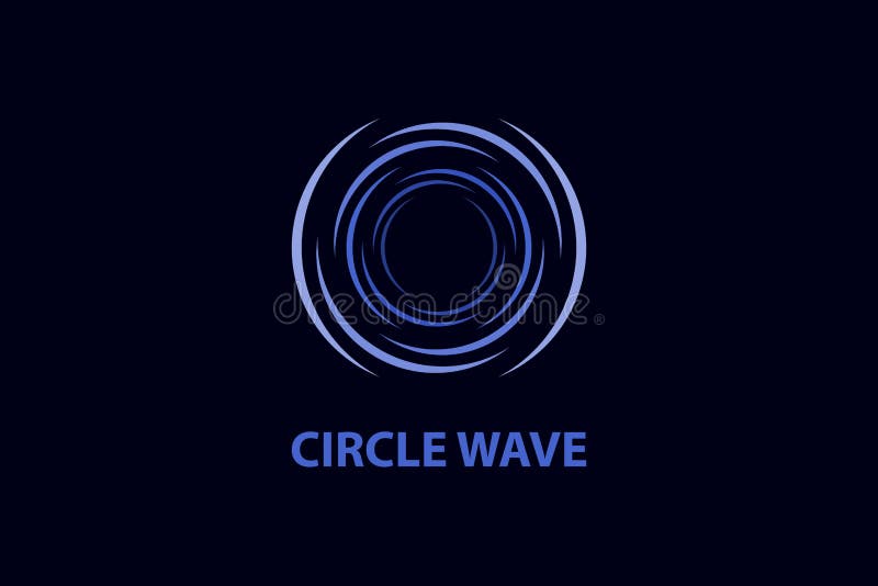 Abstract Blue Circle Wave Design Concept Stock Vector - Illustration of ...