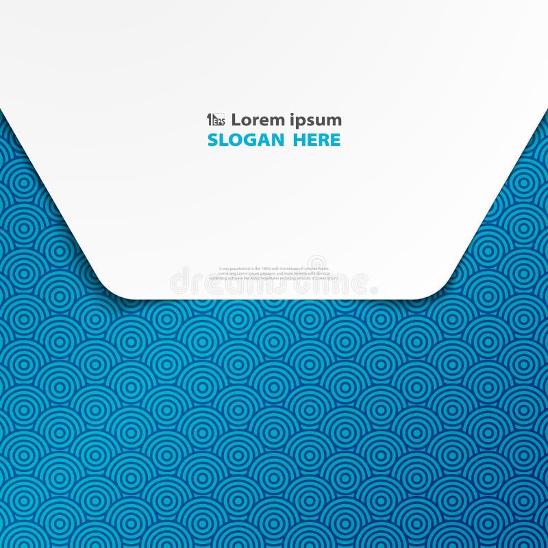 Abstract Blue Circles Geometric Cover Design Envelope of Pattern ...